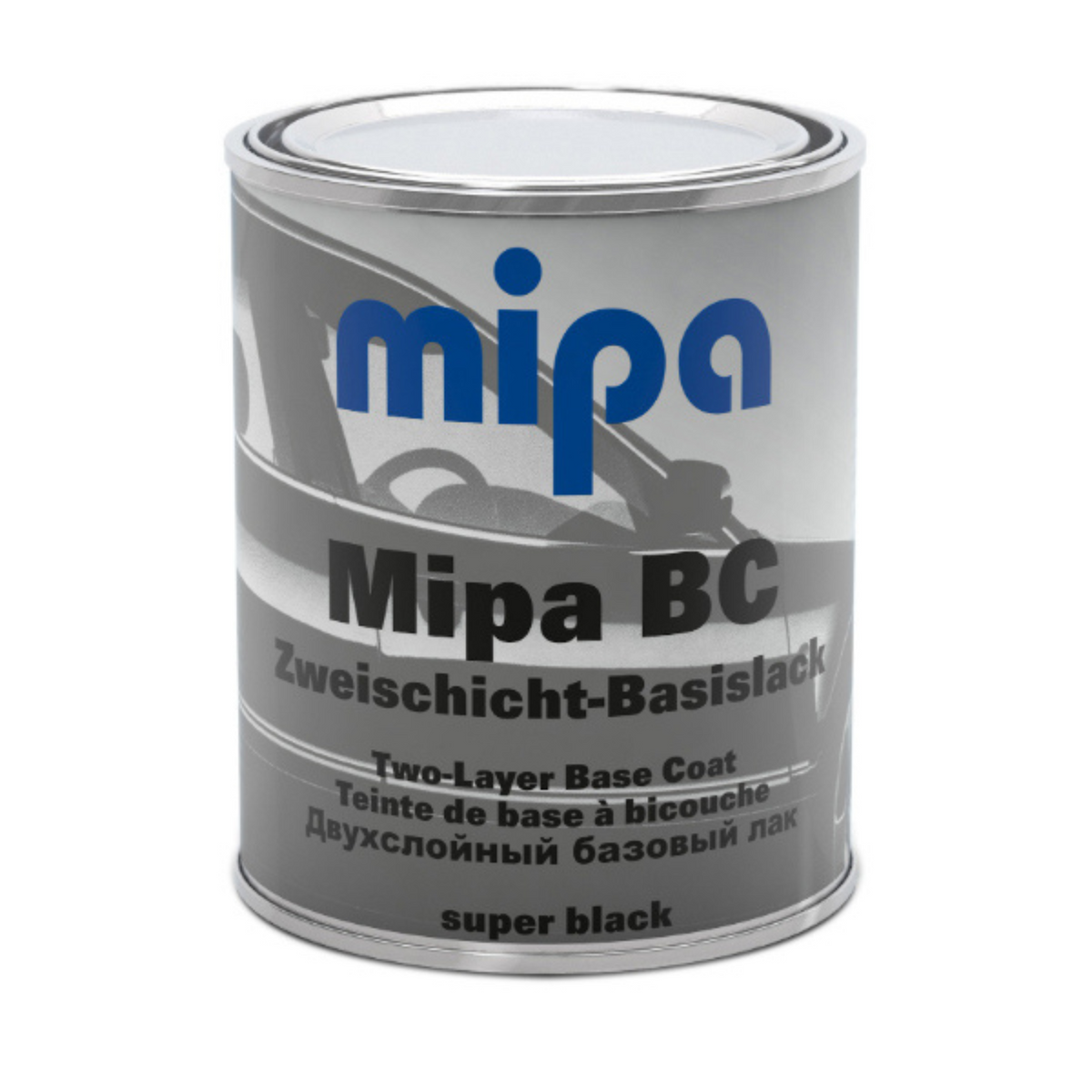 Mipa Ready Mixed Super Black - Basecoat - 1Ltr - Refinish Hub