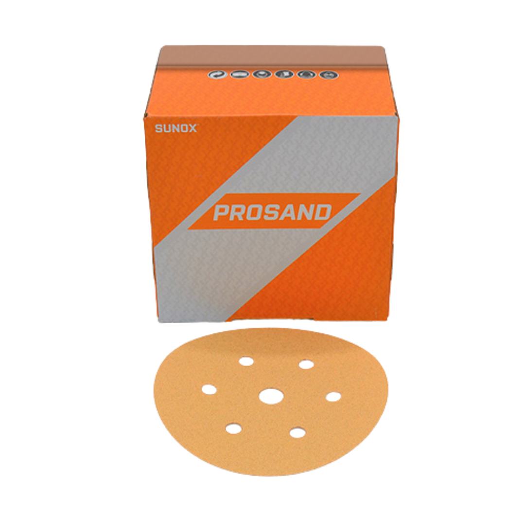 SUNOX - Prosand 150mm H&L Sanding Discs 7H (box of 100) - Refinish Hub